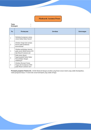 Modul Ajar PERAWATAN SISTEM BAHAN BAKAR KENDARAAN - Fase F (PMM).docx