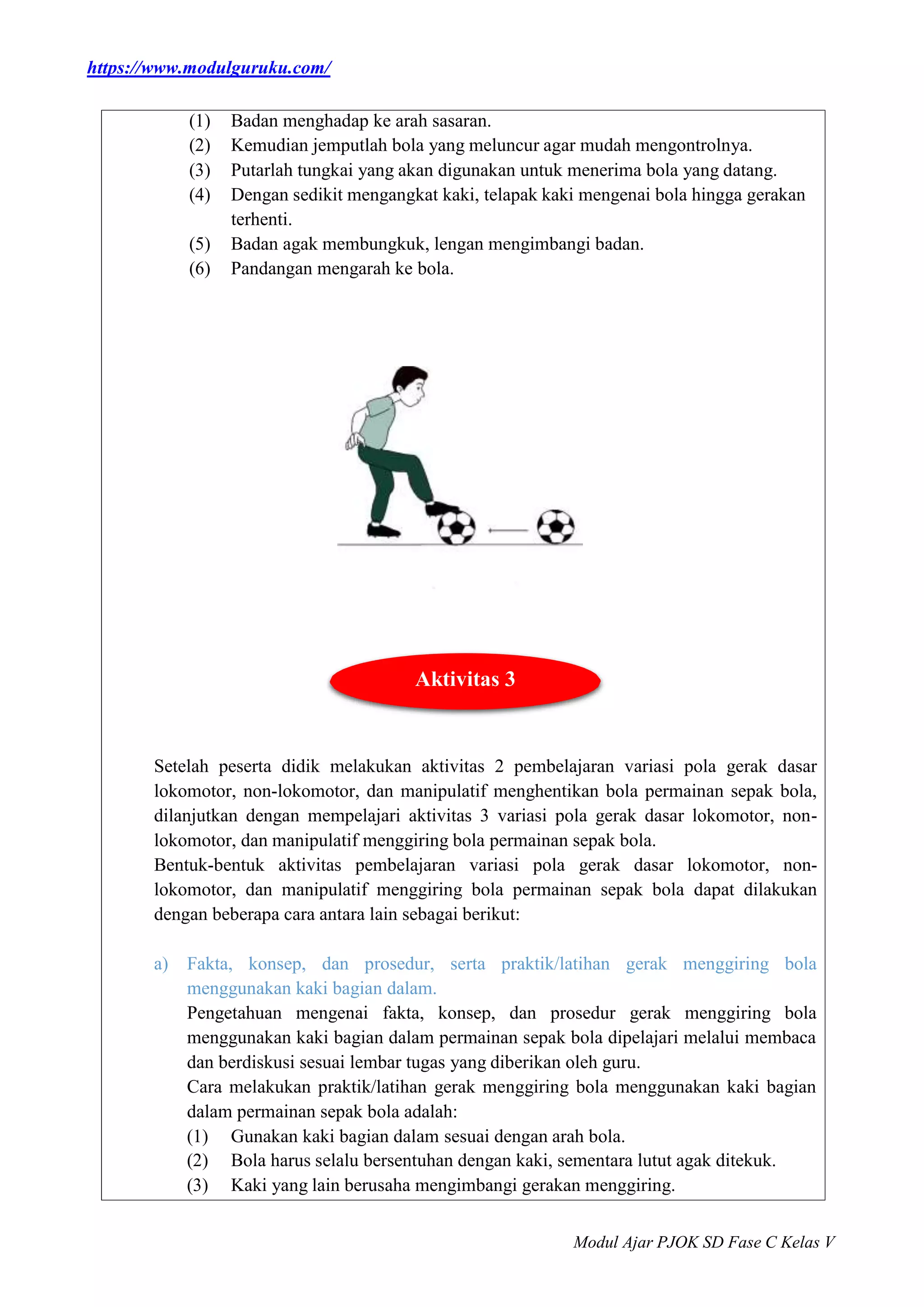 MODUL AJAR PJOK FASE C KELAS 5 KURIKULUM MERDEKA | DOCX