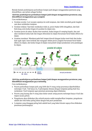 Modul Ajar PJOK Kelas 8 SMP/MTs Fase D Kurikulum Merdeka | PDF
