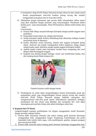 MODUL AJAR PJOK FASE A KELAS 1 KURIKULUM MERDEKA | DOCX