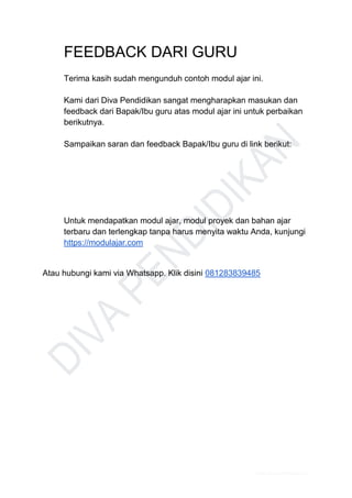 Modul Ajar PJOK SD/MI Kelas 4 edisi 2023/2024 | DOCX