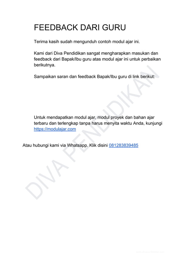 Modul Ajar PJOK SD/MI Kelas 4 edisi 2023/2024 | DOCX