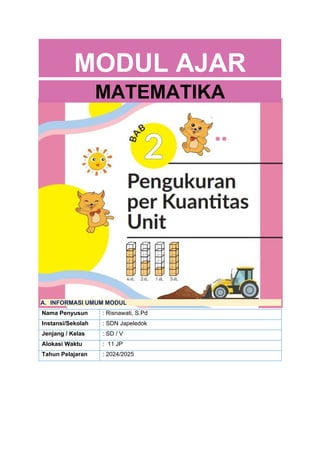 MODUL AJAR MATEMATIKA KELAS 5 BAB 1 BILANGAN CACAH KURANG DARI 100000.docx