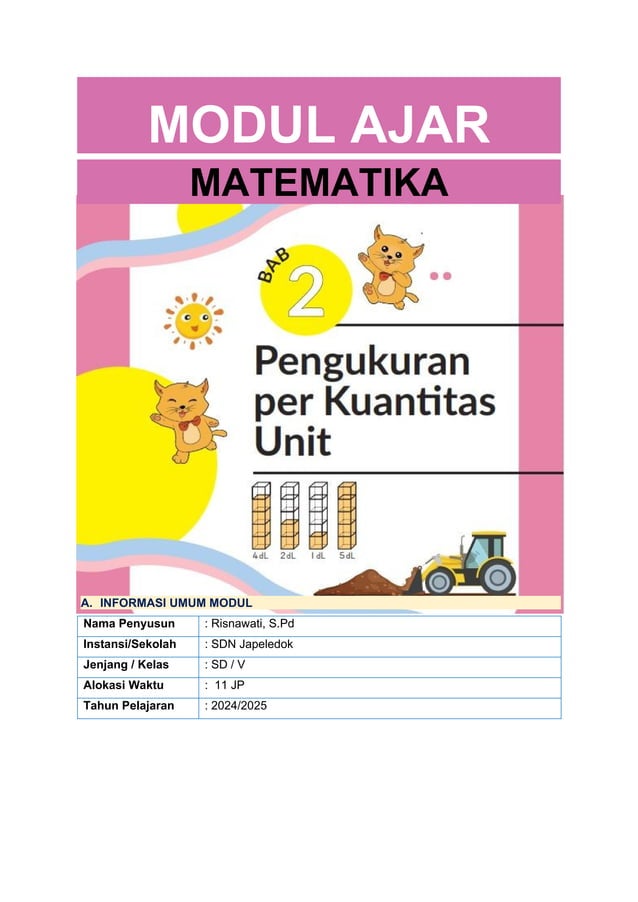 MODUL AJAR MATEMATIKA KELAS 5 BAB 1 BILANGAN CACAH KURANG DARI 100000.docx