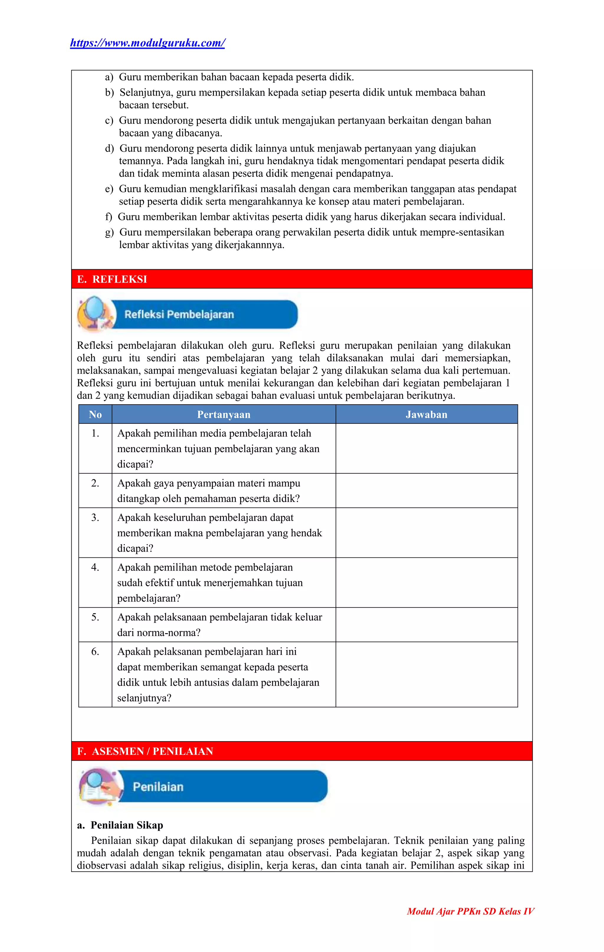 Modul Ajar PPKn BAB 4 Kelas 4 | DOCX