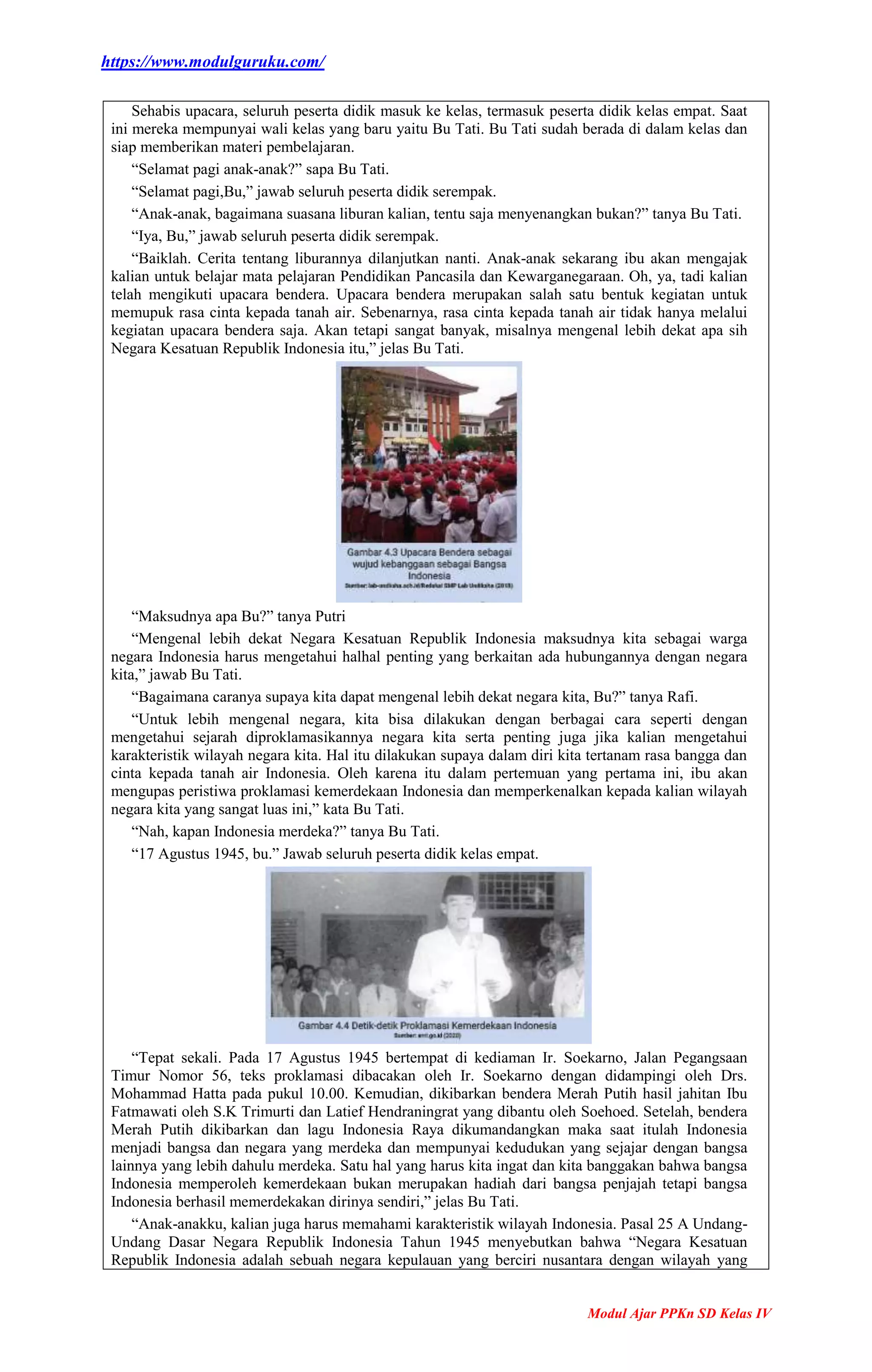 Modul Ajar PPKn BAB 4 Kelas 4 | DOCX