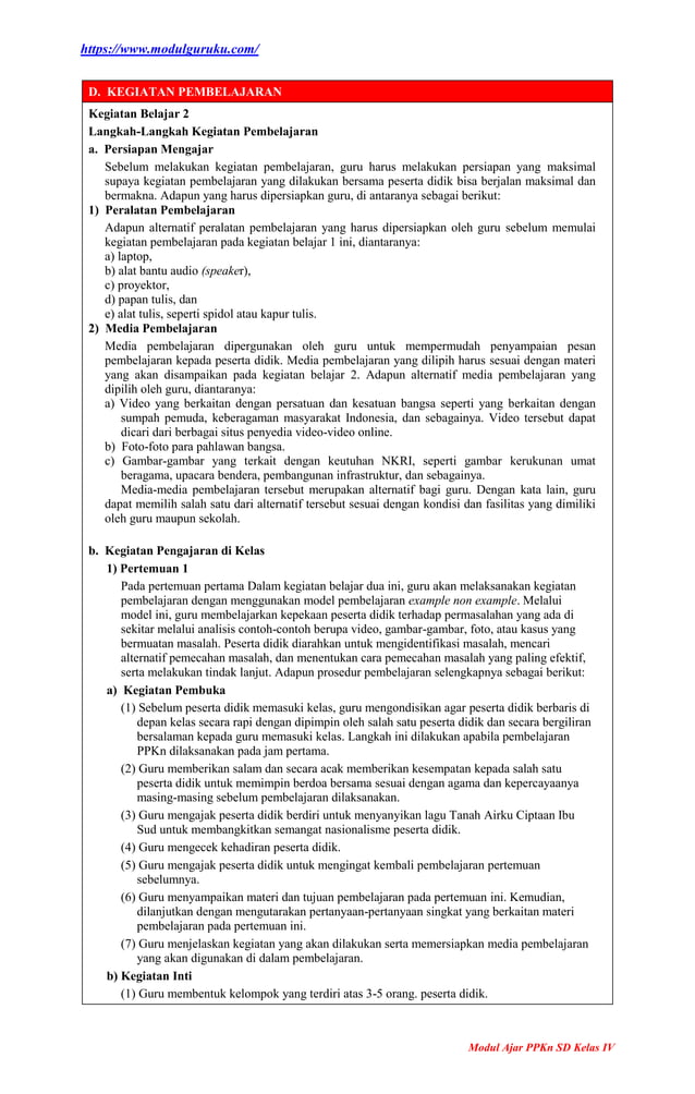 Modul Ajar PPKn BAB 4 Kelas 4 | DOCX