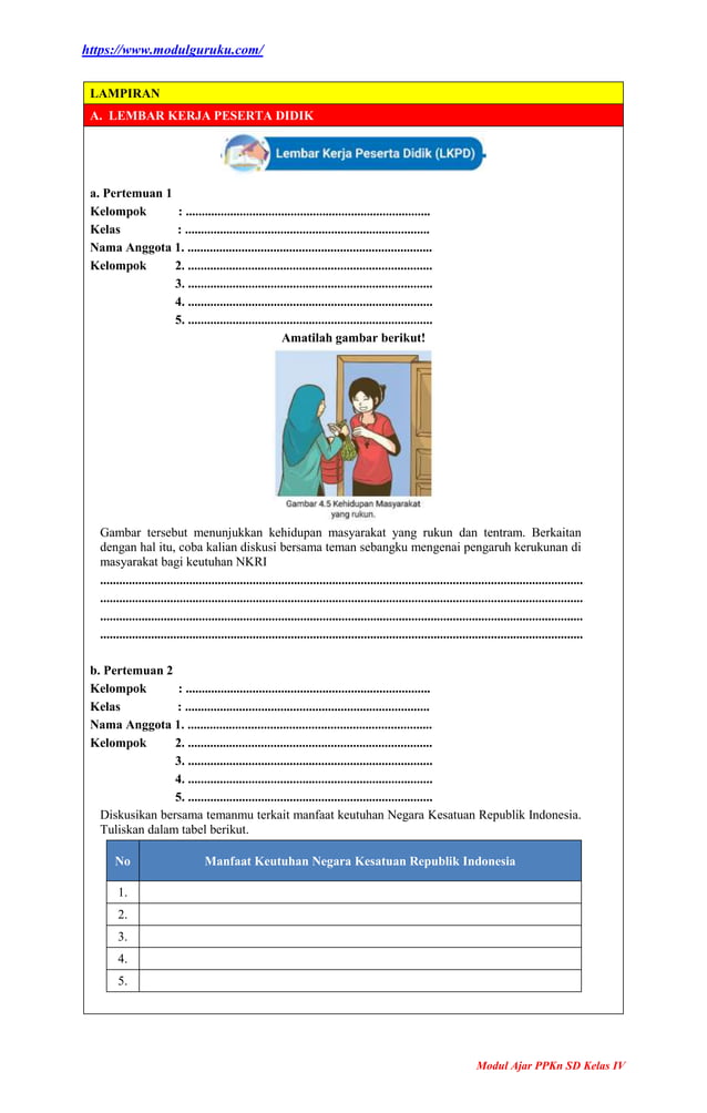 Modul Ajar PPKn BAB 4 Kelas 4 | DOCX