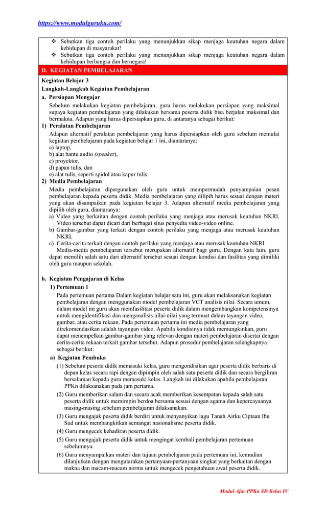 Modul Ajar PPKn BAB 4 Kelas 4 | DOCX