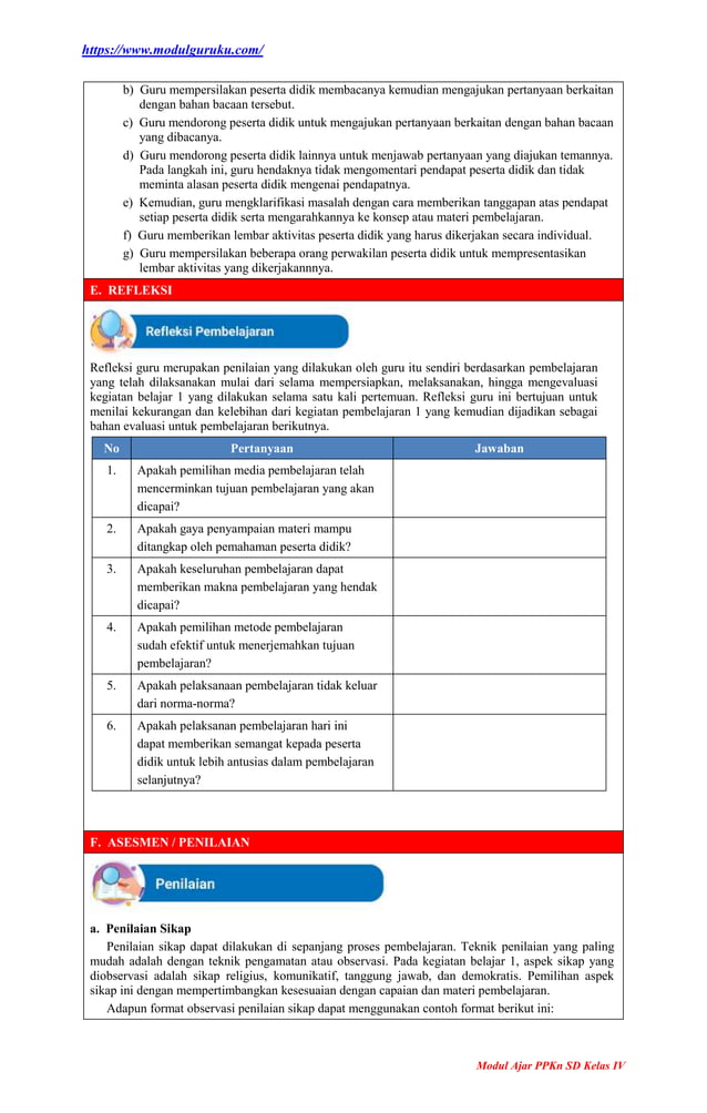 Modul Ajar PPKn BAB 4 Kelas 4 | DOCX