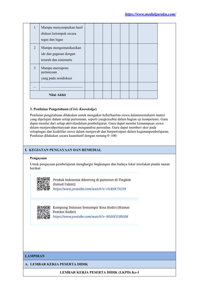 Modul Ajar PPKn Kelas 7 SMP Bab 5 | DOCX