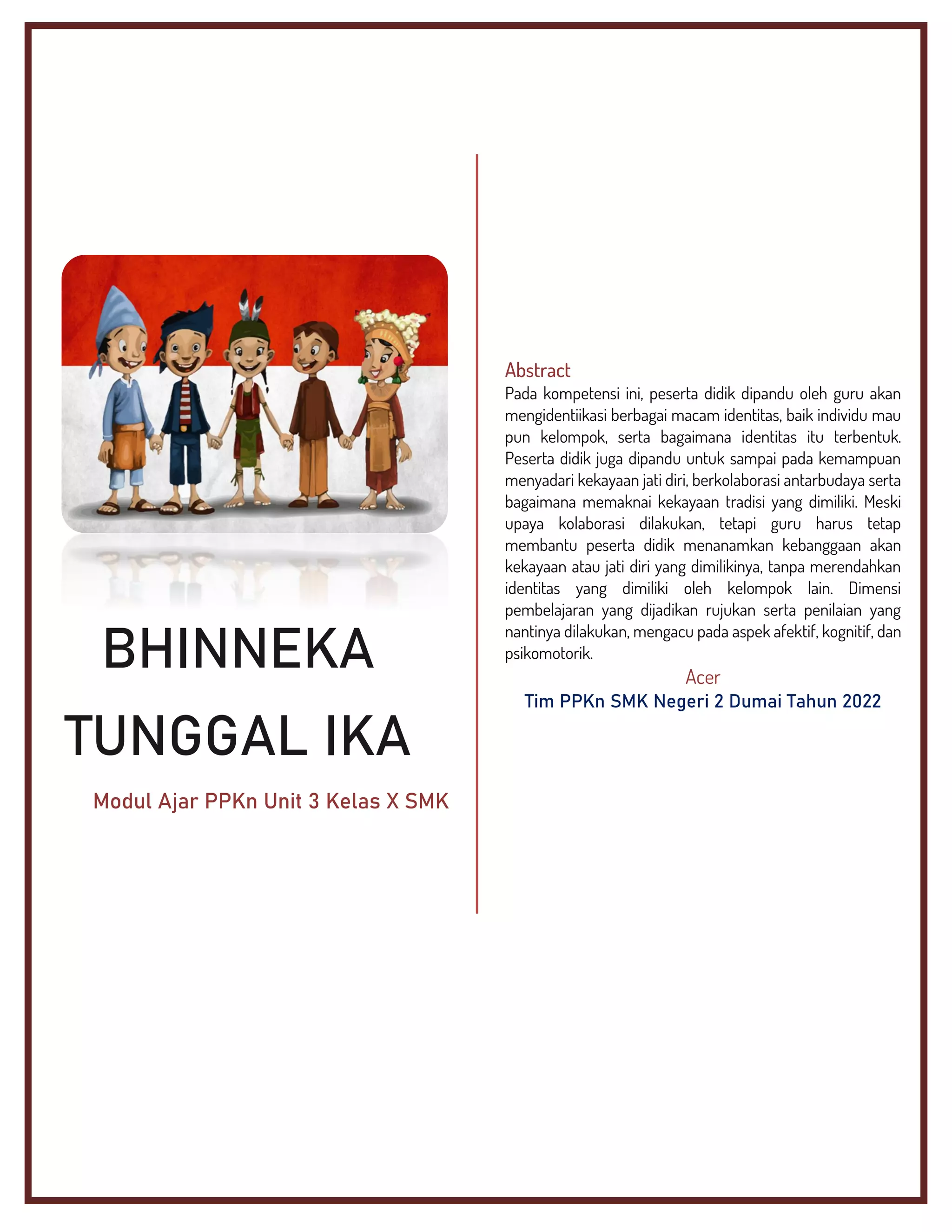 Modul Ajar PPKn Unit Bhinneka Tunggal Ika (7 pertemuan) | PDF