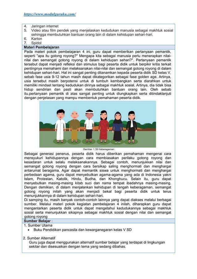MODUL AJAR PPKn UNIT 1 PEMBELAJARAN 4 KELAS 5 KURIKULUM MERDEKA.docx