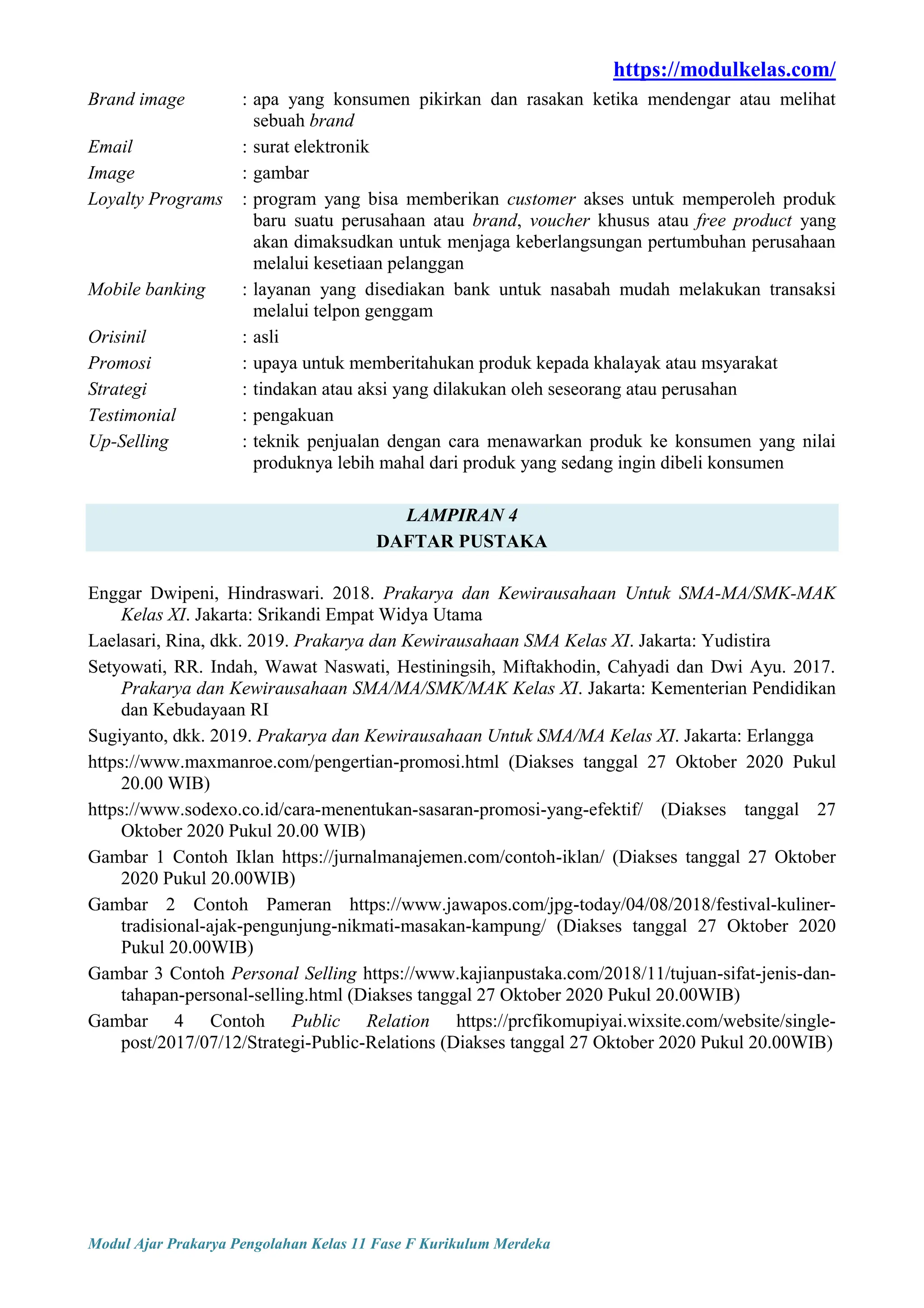 Modul Ajar Prakarya Pengolahan Kelas 11 SMA/MA Fase F Kurikulum Merdeka | PDF