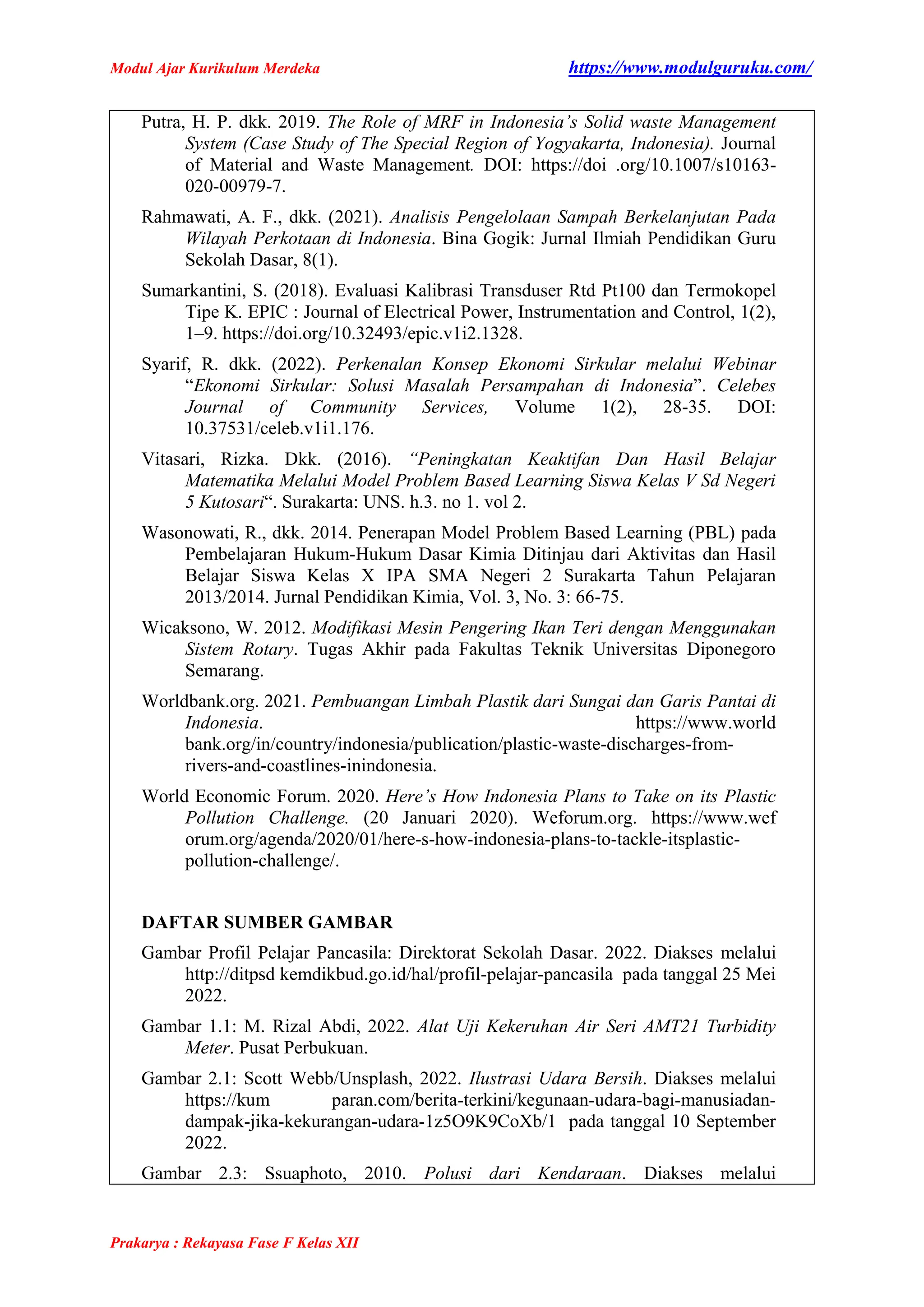 Modul Ajar Prakarya Rekayasa Kelas 12 Fase F Kurikulum Merdeka | PDF