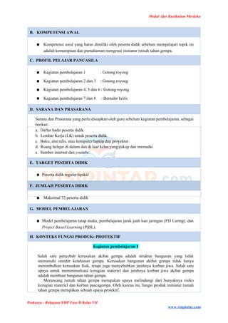 Modul Ajar PRAKARYA REKAYASA SMP KELAS 7 KURIKULUM MERDEKA | PDF