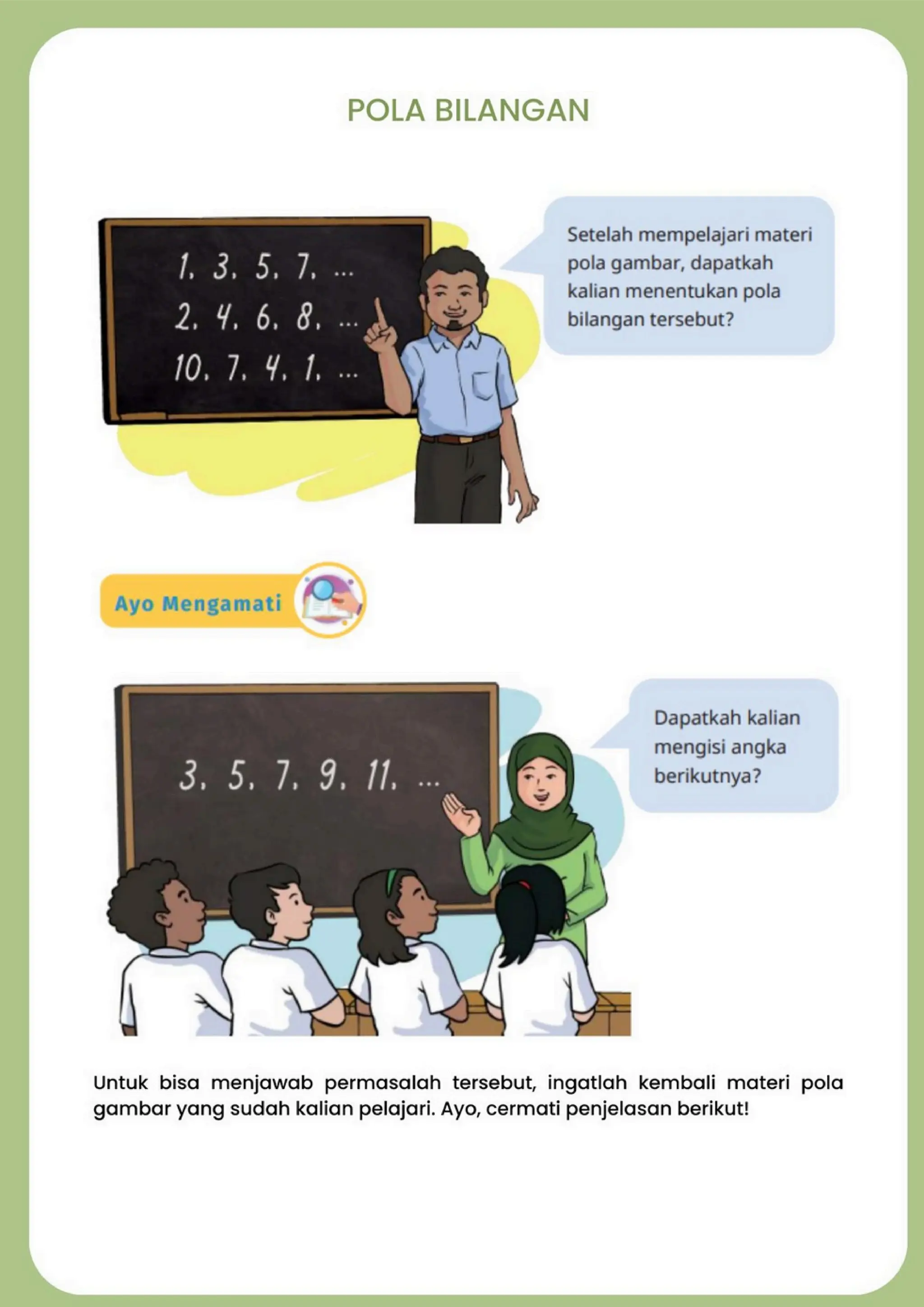 Modul ajar Matematika Kelas 4 tentang pola bilangan.pdf