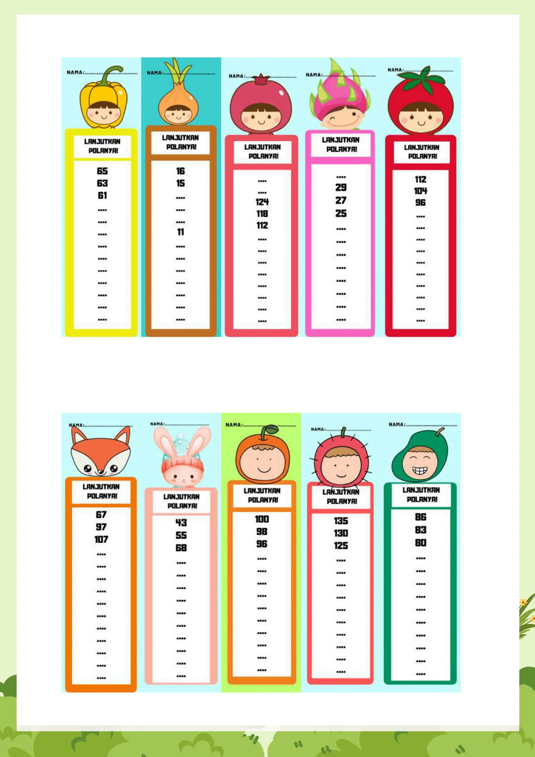 Modul ajar Matematika Kelas 4 tentang pola bilangan.pdf