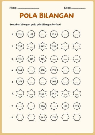 Modul ajar Matematika Kelas 4 tentang pola bilangan.pdf