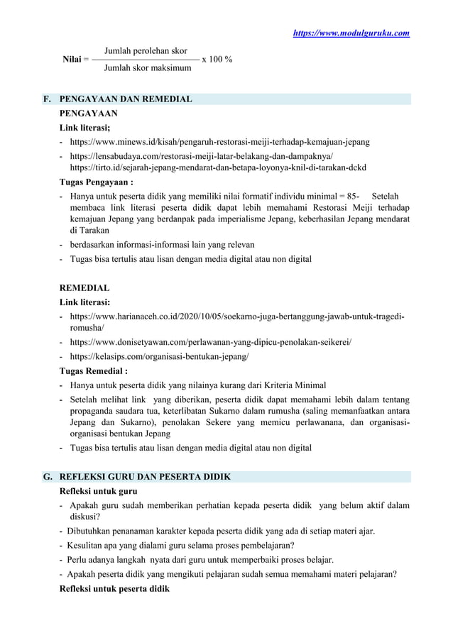 Modul Ajar Sejarah Kelas 11 Fase F Kurikulum Merdeka | PDF