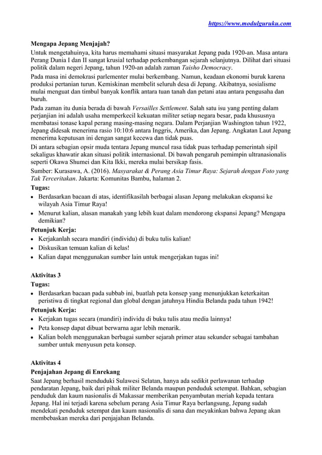 Modul Ajar Sejarah Kelas 11 Fase F Kurikulum Merdeka | PDF