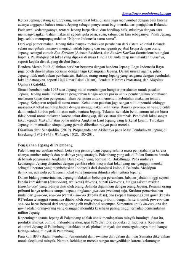 Modul Ajar Sejarah Kelas 11 Fase F Kurikulum Merdeka | PDF