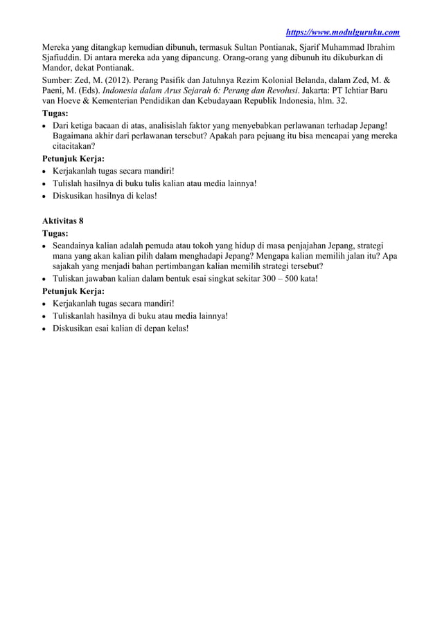 Modul Ajar Sejarah Kelas 11 Fase F Kurikulum Merdeka | PDF