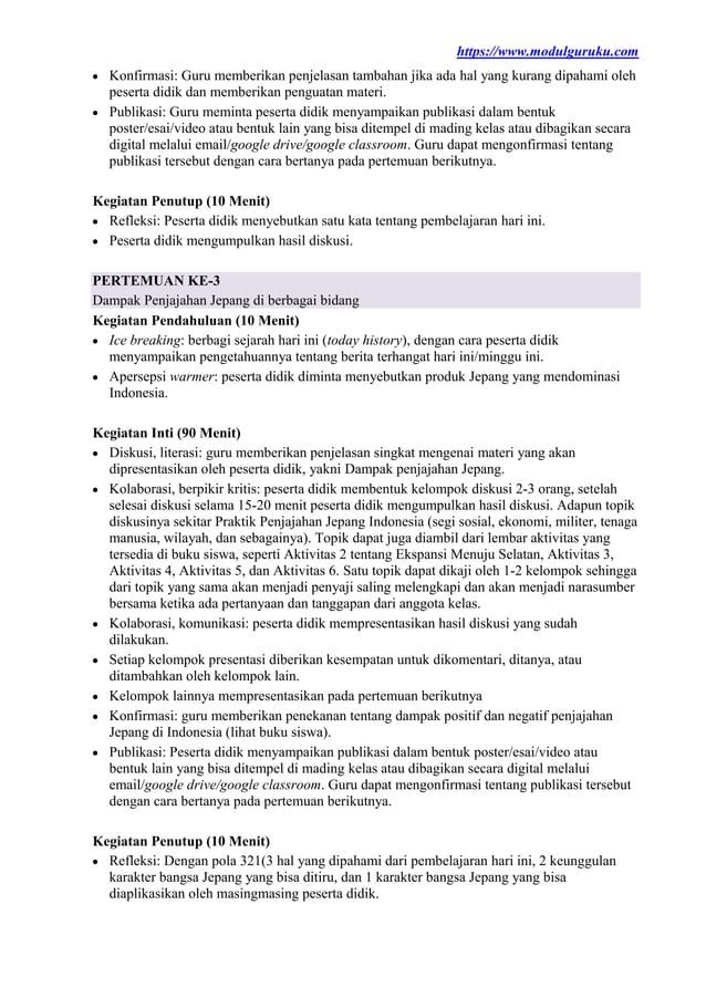 Modul Ajar Sejarah Kelas 11 Fase F Kurikulum Merdeka | PDF