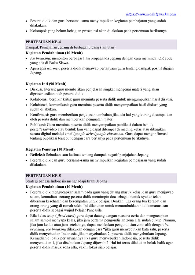 Modul Ajar Sejarah Kelas 11 Fase F Kurikulum Merdeka | PDF