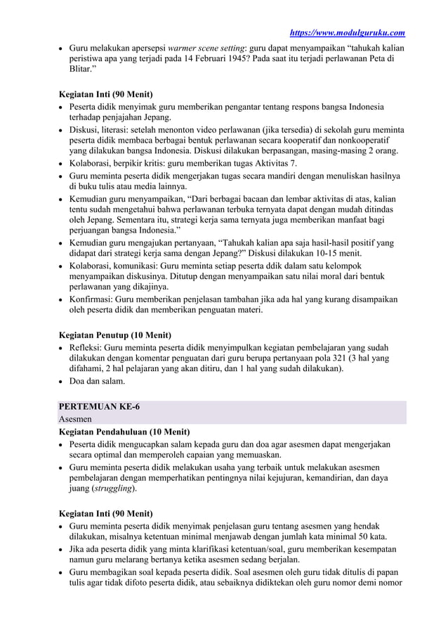 Modul Ajar Sejarah Kelas 11 Fase F Kurikulum Merdeka | PDF