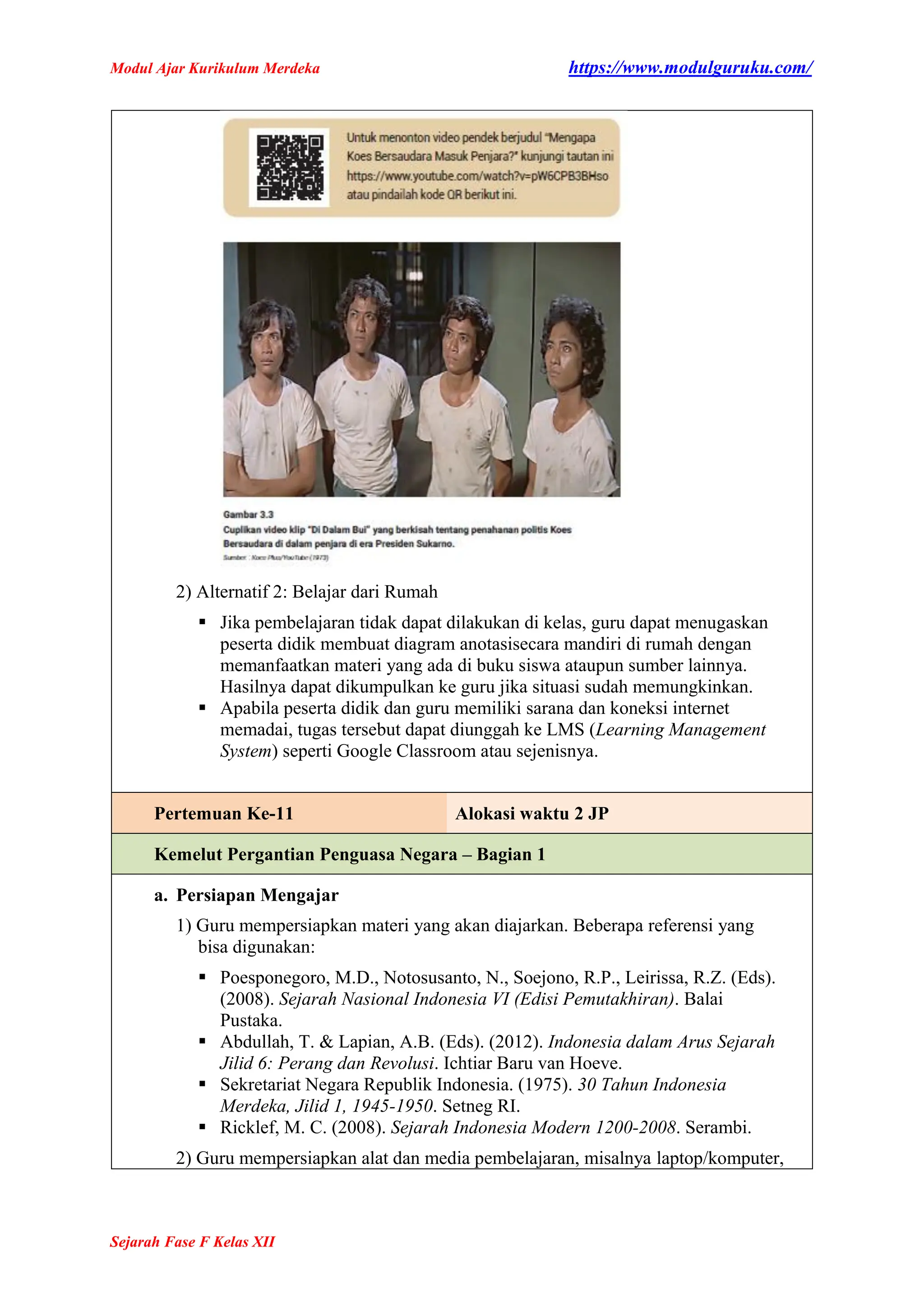 Modul Ajar Sejarah Kelas 12 Fase F Kurikulum Merdeka | PDF