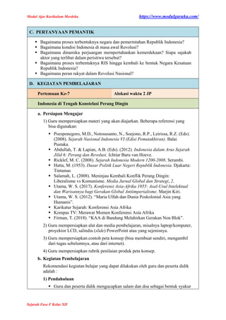Modul Ajar Sejarah Kelas 12 Fase F Kurikulum Merdeka | PDF