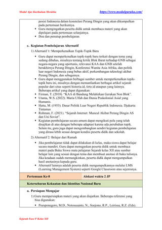 Modul Ajar Sejarah Kelas 12 Fase F Kurikulum Merdeka | PDF