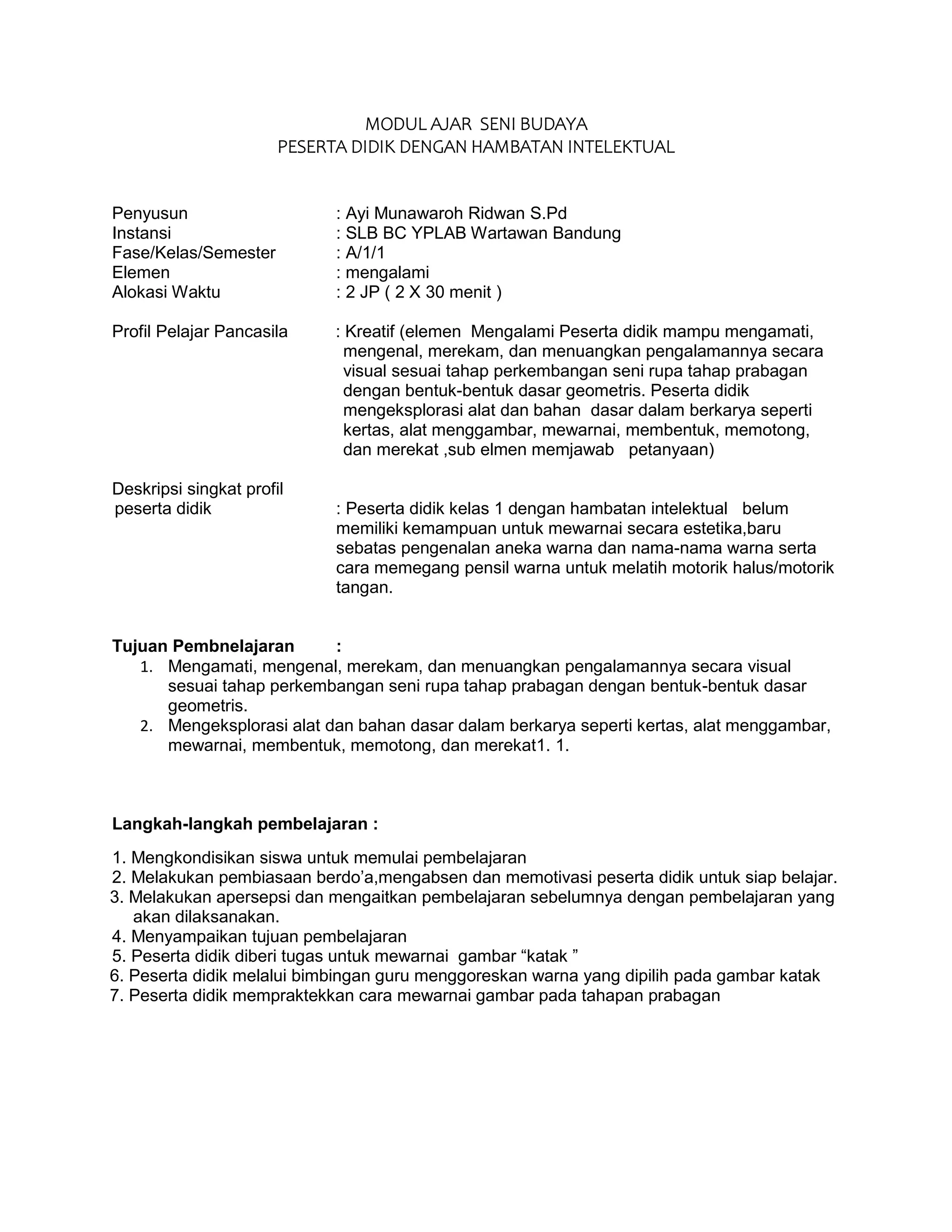MODUL AJAR SENI BUDAYA.docx