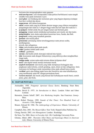 Modul Ajar Seni Musik Kelas 12 Fase F Kurikulum Merdeka | PDF