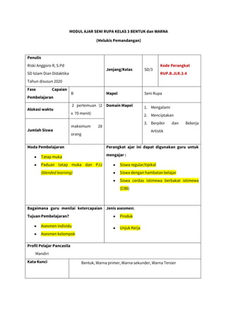 Modul Ajar Seni Rupa - Melukis Pemandangan - Fase B.pdf