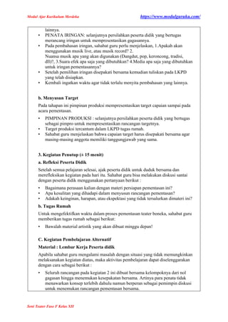 Modul Ajar Seni Teater Kelas 12 Fase F Kurikulum Merdeka | PDF
