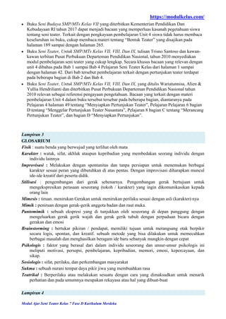 Modul Ajar Seni Teater Kelas 7 SMP/MTs Fase D Kurikulum Merdeka | PDF