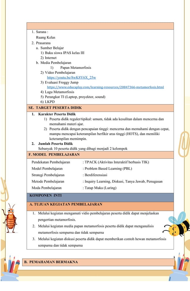 MODUL AJAR SIKLUS MAKHLUK HIDUP KELAS 3.docx