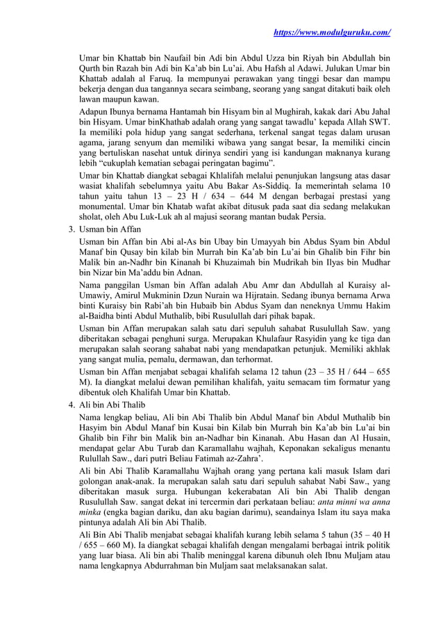 Modul Ajar SKI Kelas 7 Fase D Kurikulum Merdeka | PDF