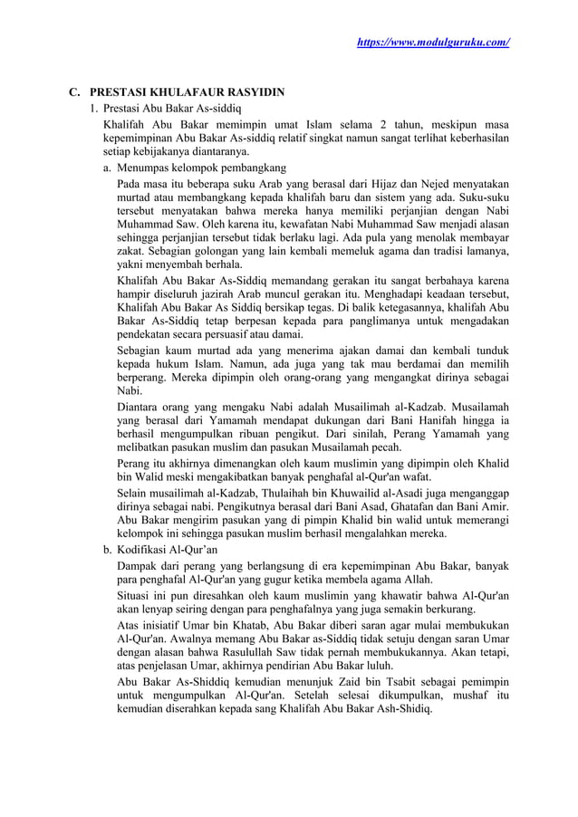 Modul Ajar SKI Kelas 7 Fase D Kurikulum Merdeka | PDF