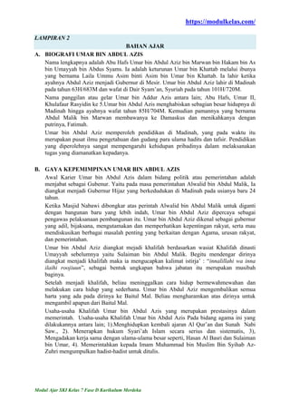 Modul Ajar SKI Kelas 7 MTs Fase D Kurikulum Merdeka | PDF