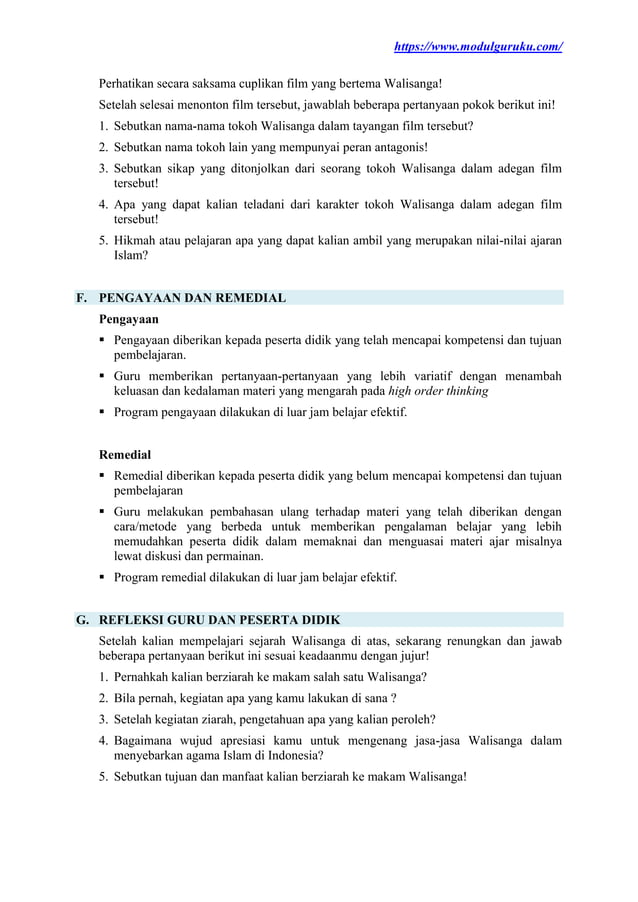 Modul Ajar SKI Kelas 9 Fase D Kurikulum Merdeka | PDF