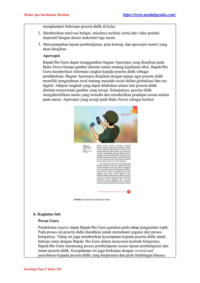Modul Ajar Sosiologi Kelas 12 Fase F Kurikulum Merdeka | PDF