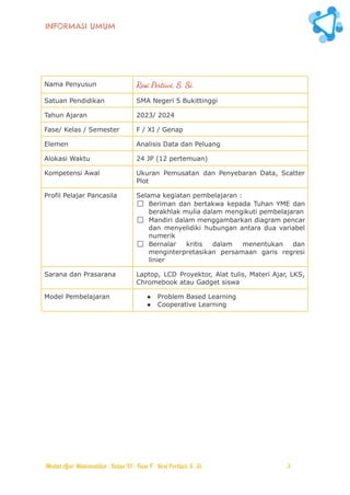 Modul Ajar Statistika Data Fase F kelas | PDF