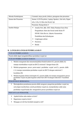 MODUL AJAR TaRL IPAS KELAS 4 PERUBAHAN WUJUD BENDA UKIN.docx