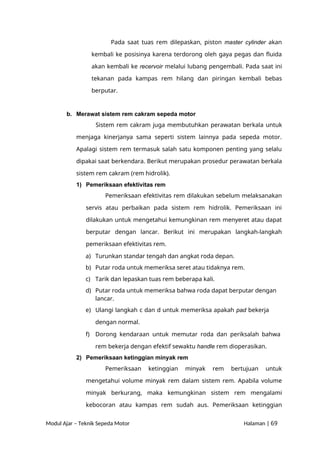 Modul Ajar Teknik Sepeda Motor - Merawat Rem Cakram Sepeda Motor - Fase ...