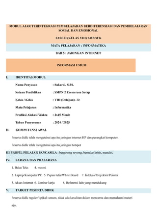 MODUL AJAR TIK KLS 8 JARINGAN INTERNET 1.pdf
