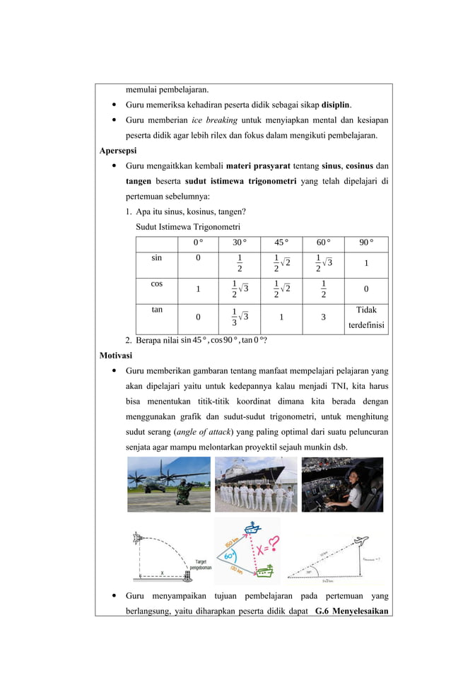 Modul Ajar Trigonometri Kelas X Kurikulum Merdeka | DOCX
