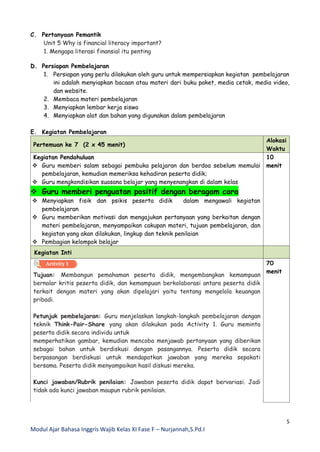Modul Ajar Unit 5 Pertemuan Ke 7 Personal Money Management.pdf